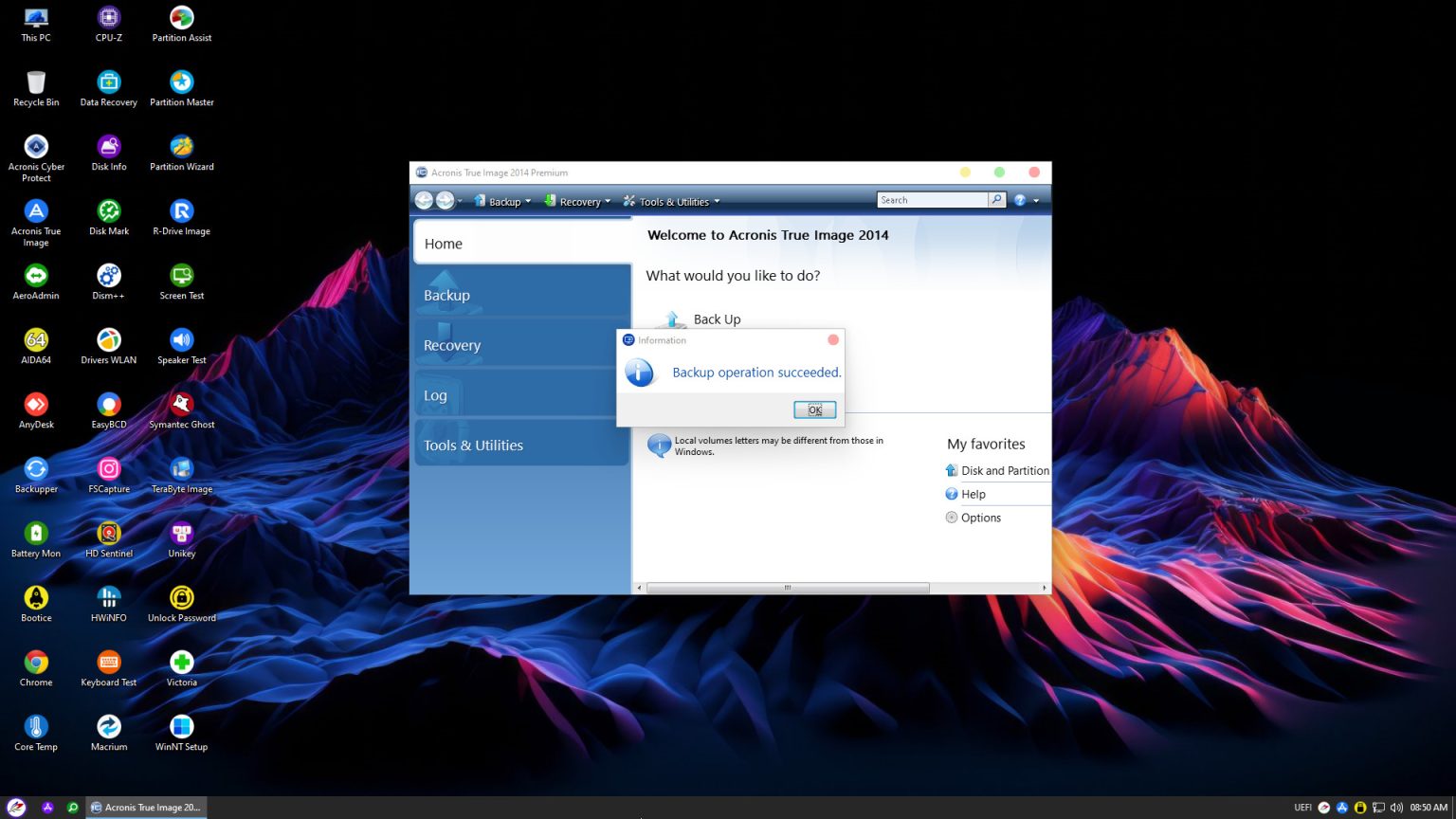 Sao lưu và khôi phục Windows với Acronis True Image